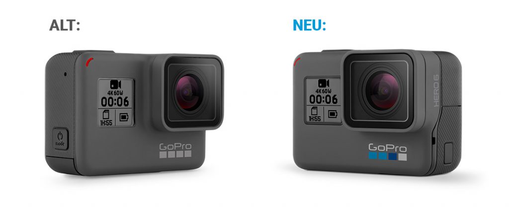 GoPro HERO6 mit neuem Logo auf der Vorderseite